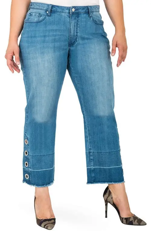 STANDARDS & PRACTICES Meryl Grommet Detail Wide Leg Jeans
