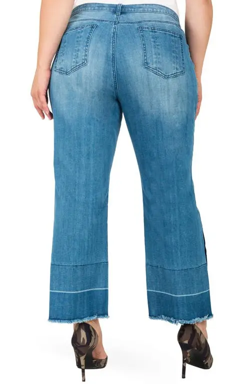 STANDARDS & PRACTICES Meryl Grommet Detail Wide Leg Jeans