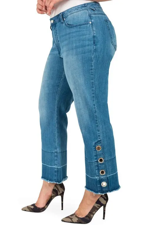 STANDARDS & PRACTICES Meryl Grommet Detail Wide Leg Jeans