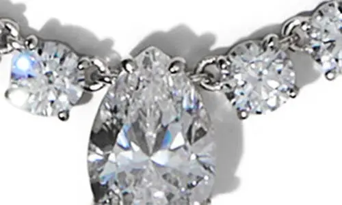 Nadri Everleigh Cubic Zirconia Collar Necklace - Rhodium