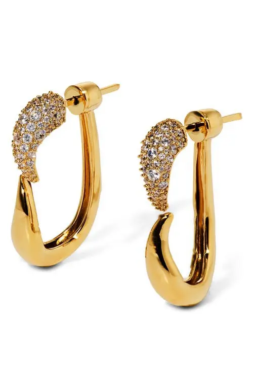 Nadri Pisa Front/back Earrings - Gold