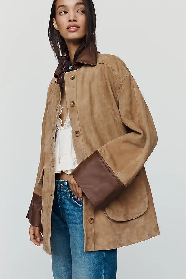 PILCRO Adelaide Suede Barn Jacket