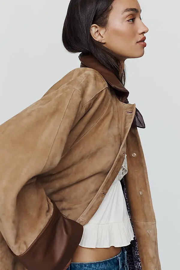 PILCRO Adelaide Suede Barn Jacket