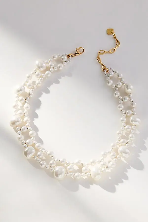 Anthropologie Layered Necklace - Pearl