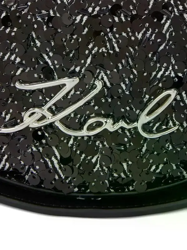 Karl Lagerfeld Signature Herrin Sequined Crossbody Bag