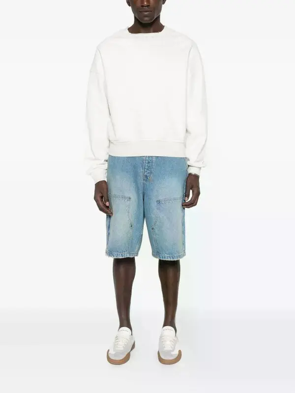Palm Angels Crew-neck Cotton Sweatshirt - White