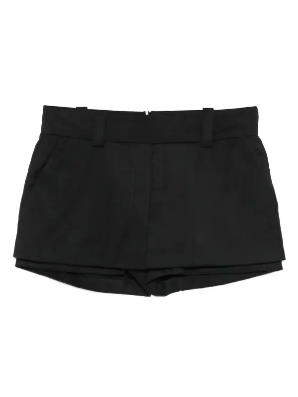 VESTIAIRE D'UN OISEAU LIBRE Layered Wool Shorts