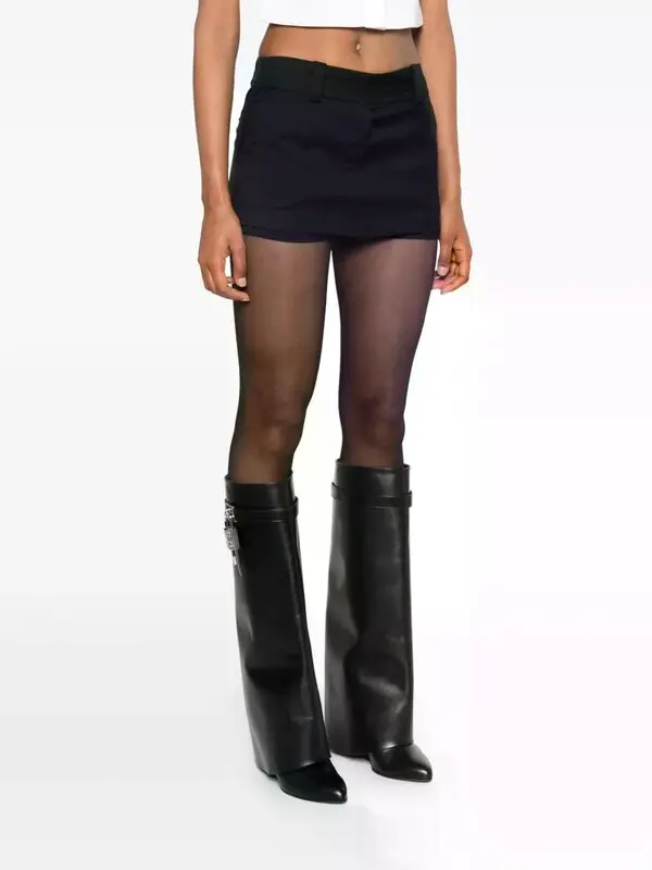 VESTIAIRE D'UN OISEAU LIBRE Layered Wool Shorts