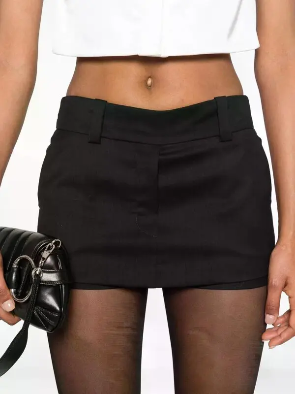 VESTIAIRE D'UN OISEAU LIBRE Layered Wool Shorts