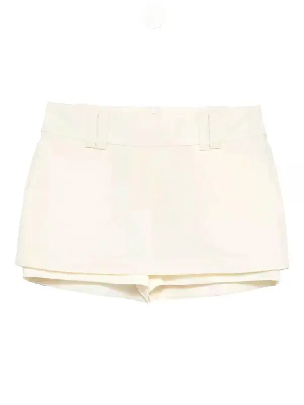 VESTIAIRE D'UN OISEAU LIBRE Wool Skort - White