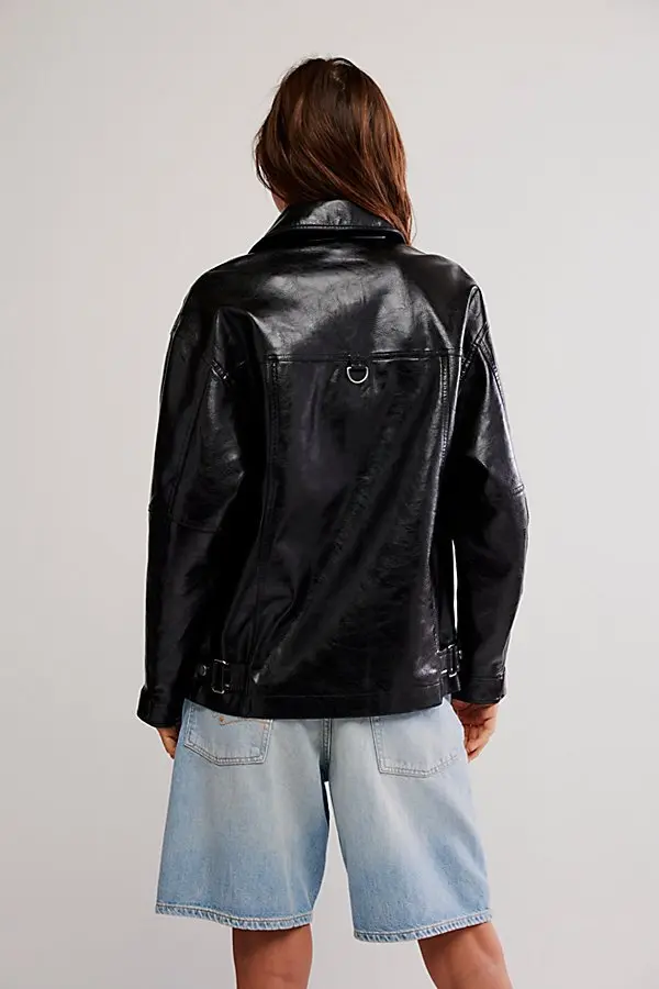 Free People We The Free Sloane Vegan Leather Jacket