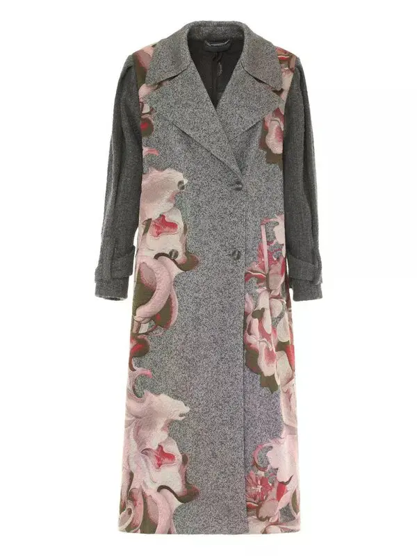 Alberta Ferretti Floral-embroidered Coat