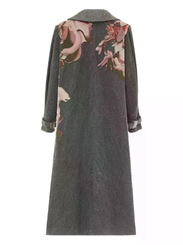 Alberta Ferretti Floral-embroidered Coat
