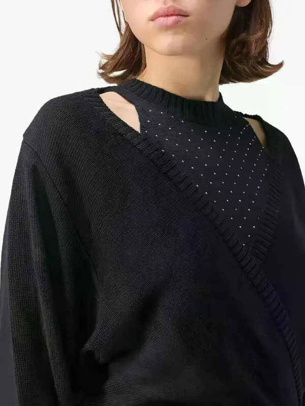 SIMONA CORSELLINI Cut-out Embellished Sweater