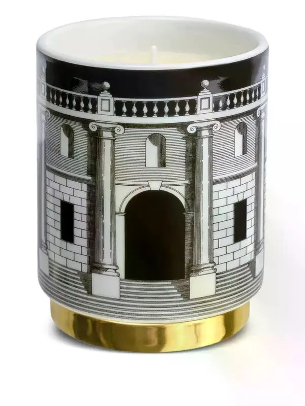 FORNASETTI Architectural-print Candle - Black
