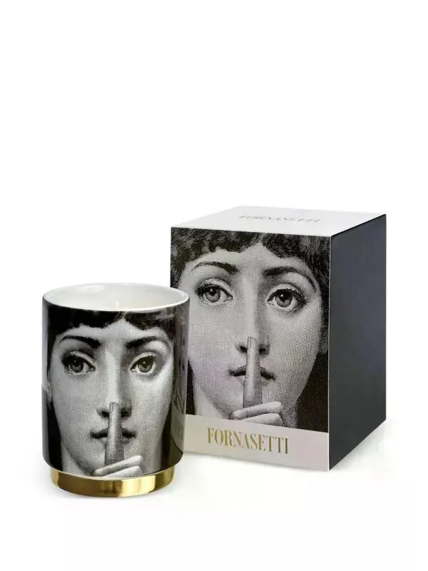 FORNASETTI Silenzio Gold-base Candle