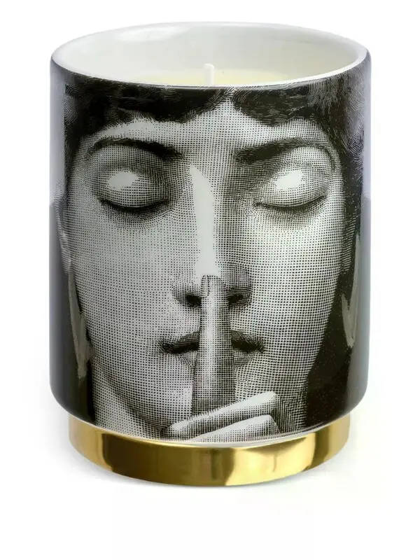 FORNASETTI Silenzio Gold-base Candle