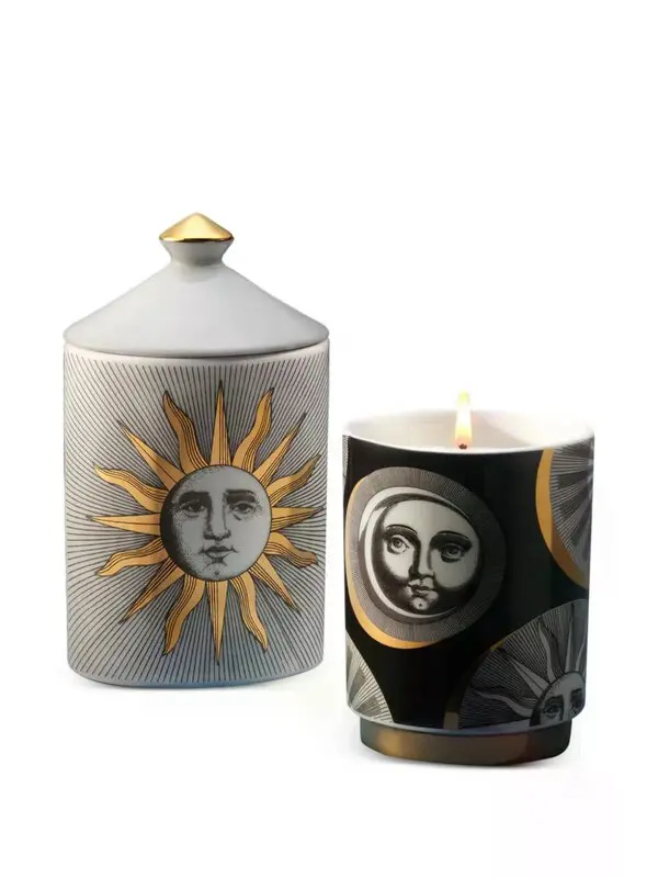 FORNASETTI Sun Moon Candle - Black