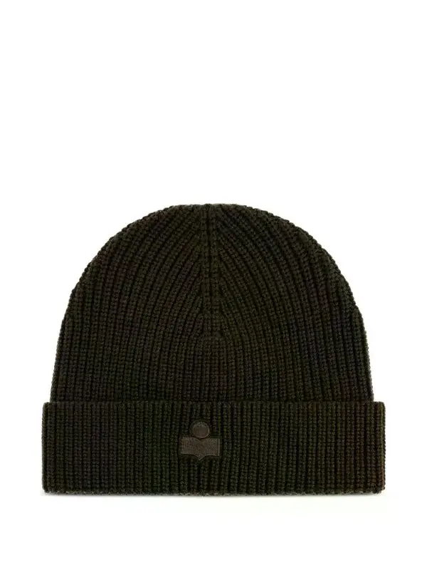 Isabel Marant Logo Beanie - Brown