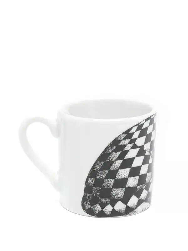 FORNASETTI Set 2 Coffee Cups High Fidelity Black