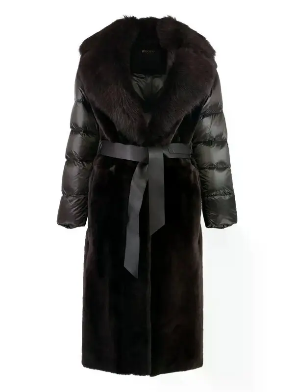 MOORER Faux-fur-trimmed Padded Coat