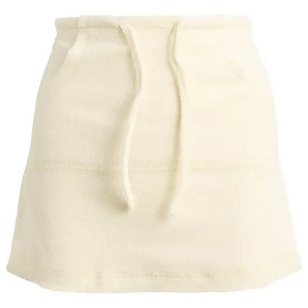 FRUITY BOOTY Olsen Towel Mini Skirt - Ecru