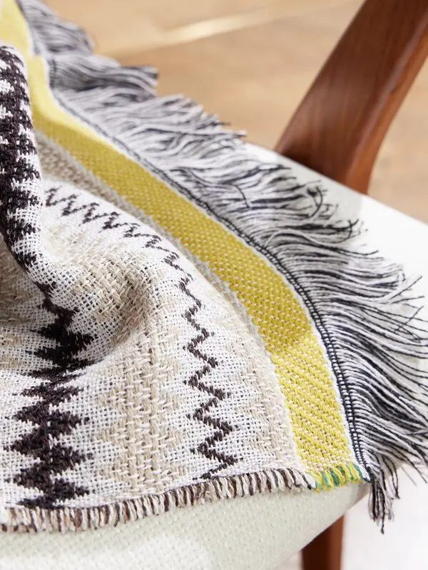 Missoni Blur Fringed Jacquard-knit Wool-blend Throw
