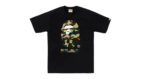 A BATHING APE 1st Camo Bathing Ape Tee Shirt - Black/yellow