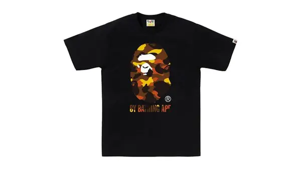 A BATHING APE 1st Camo Bathing Ape Tee Shirt - Black/orange