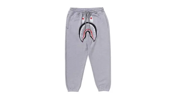 A BATHING APE Shark Relaxed Fit Sweat Pants - Gray