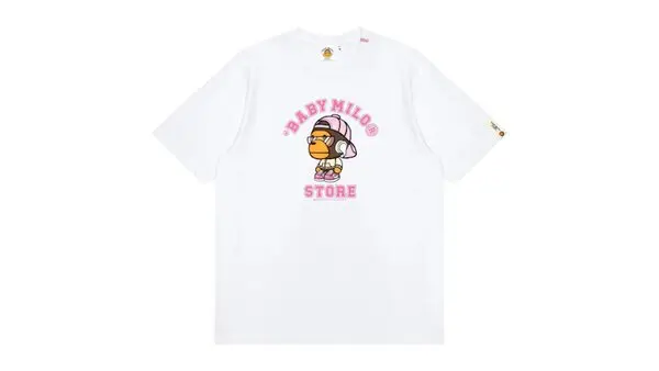 A BATHING APE Baby Milo Graphic Tee - White