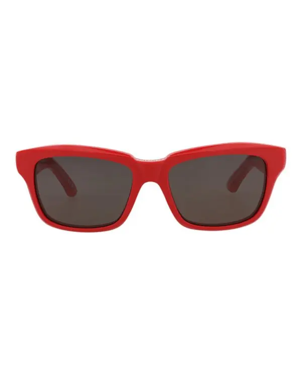 Balenciaga Square Frame Recycled Acetate Sunglasses - Red Red Grey (bb0346s/30014948/004)