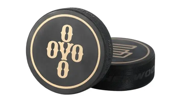 OVO X Sherwood Hockey Puck - Black/gold