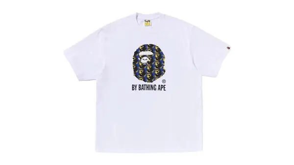 A BATHING APE Ape Head Pattern Bathing Ape Relaxed Fit Tee Shirt - White