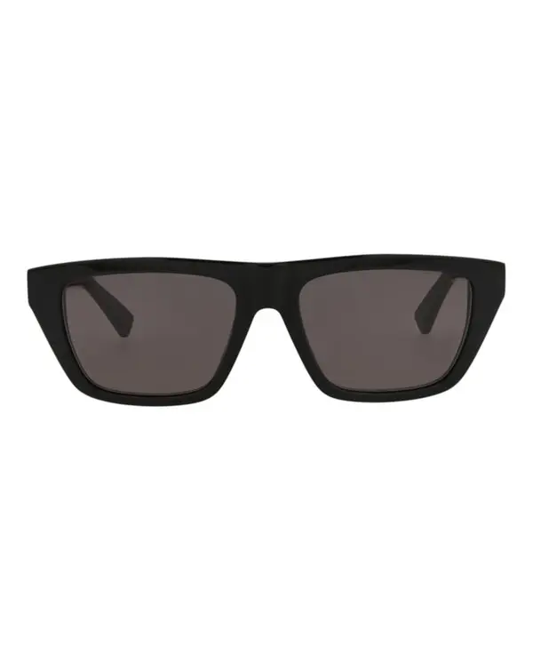 Bottega Veneta Square Frame Recycled Acetate Sunglasses - Black Black Grey (bv1291s/30015222/001)