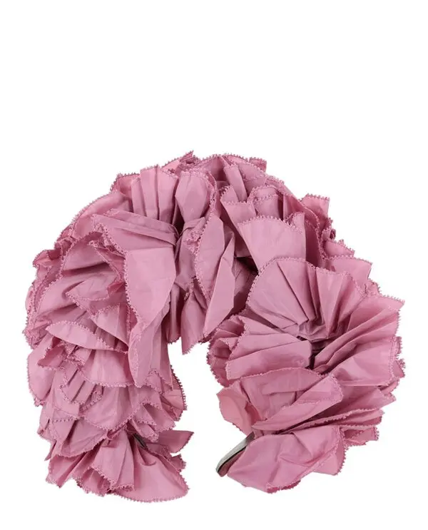 Gucci Ruffle Silk Headband - Blush