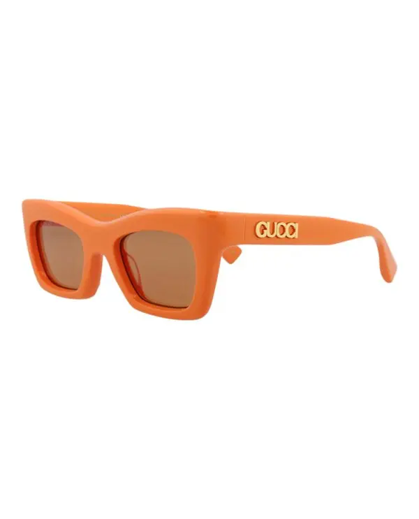 Gucci Cat Eye Sunglasses - Orange Orange Brown (gg1773s/30015635/004)
