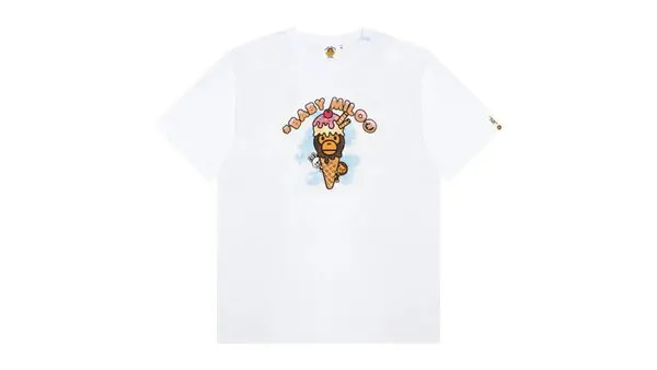 A BATHING APE Baby Milo Ice Cream Tee Shirt - White