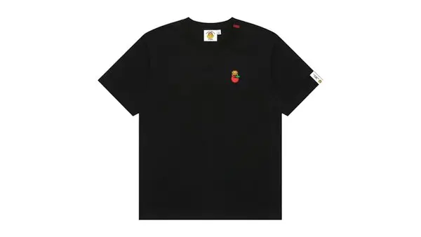 A BATHING APE Baby Milo Apple Tee - Black