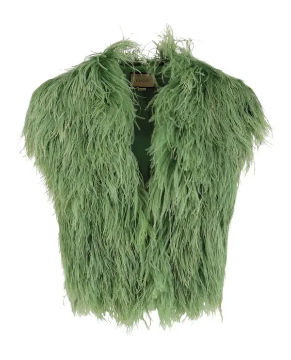 Gucci Ostrich Feather Vest
