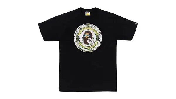 A BATHING APE Abc Resort Camo Busy Works Tee Shirt - Black