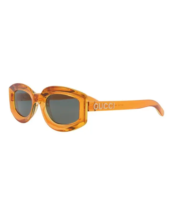 Gucci Cat Eye Injection Sunglasses - Orange Orange Grey (gg1719s/30015508/005)