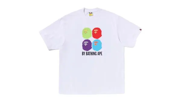 A BATHING APE Ape Head Bathing Ape Relaxed Fit Tee Shirt - White