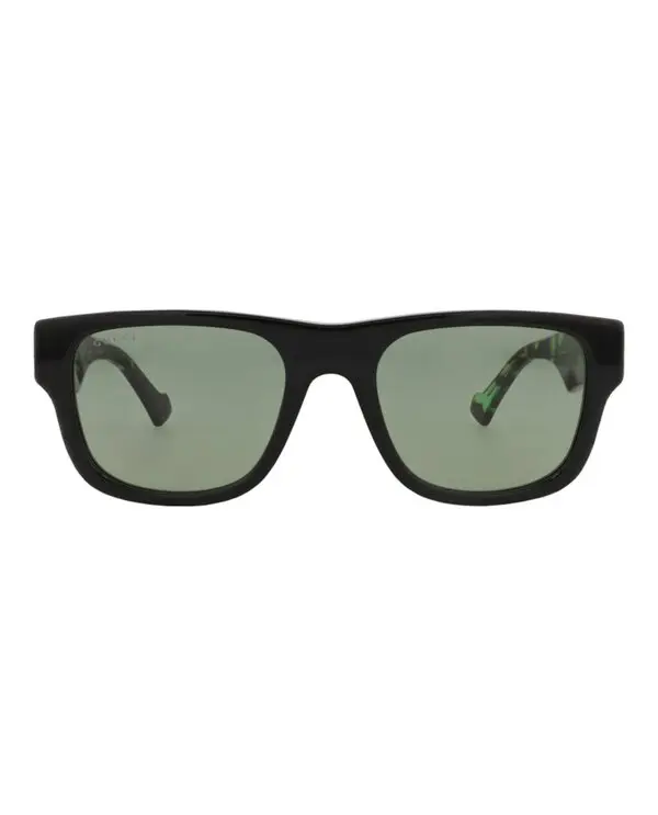 Gucci Square Frame Recycled Acetate Sunglasses - Black Havana Green (gg1427s/30014475/005)
