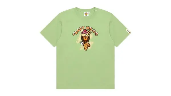 A BATHING APE Baby Milo Ice Cream Tee Shirt - Light Green