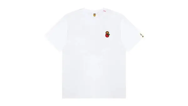 A BATHING APE Baby Milo Apple Tee - White