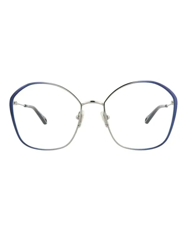 Chloé Round Metal Optical Frames - Blue Blue Transparent (ch0017o/30009856/001)