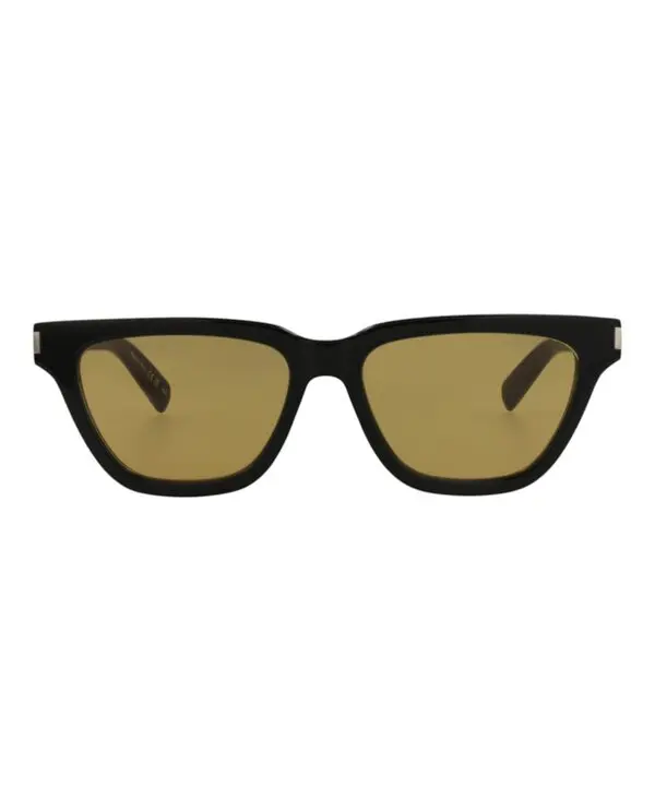 Saint Laurent Acetate Cat Eye Sunglasses - Black Black Yellow (sl462sulpi/30011402/009)