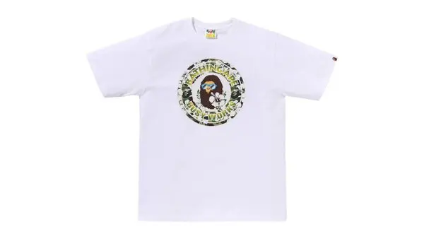 A BATHING APE Abc Resort Camo Busy Works Tee Shirt - White