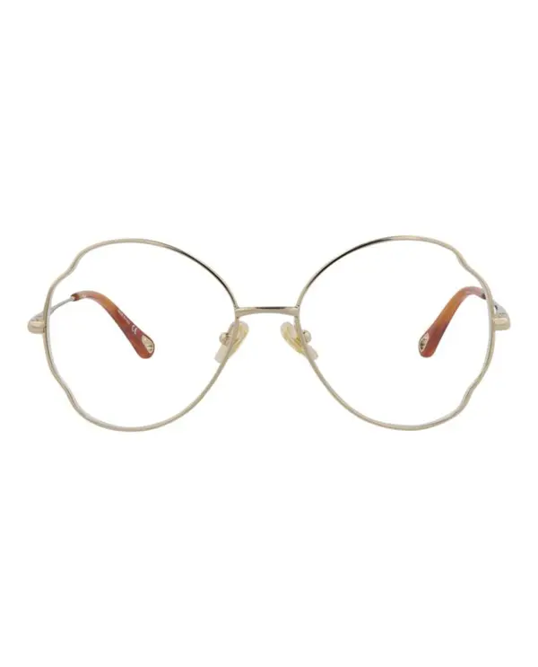 Chloé Round-frame Metal Optical Frames - Gold Gold Transparent (ch0097o/30012431/001)